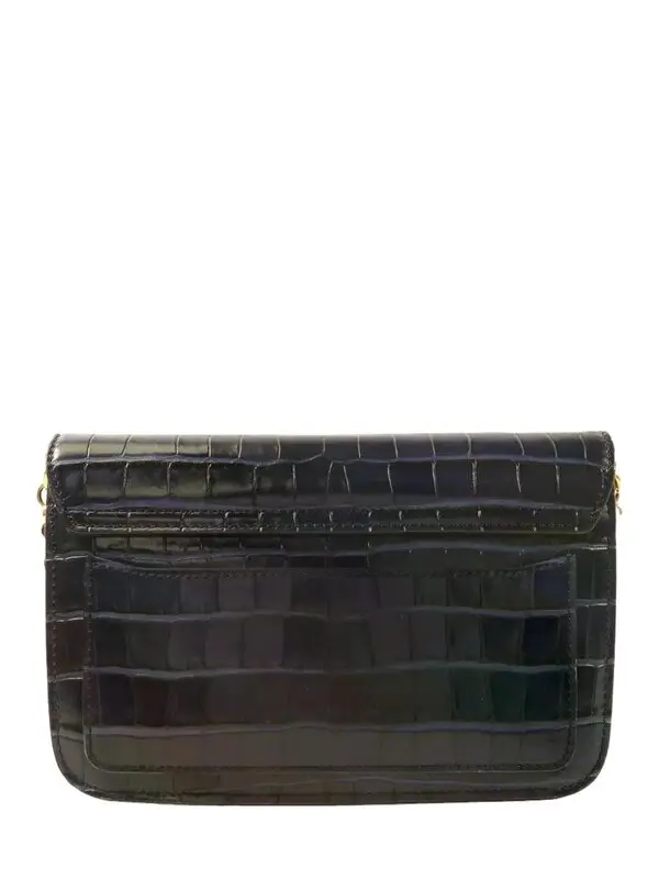 Chloé Navy Crocodile-effect Shoulder Bag - Blue