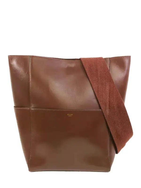 Celine Sangle Bucket Large Shoulder Bag - Brown