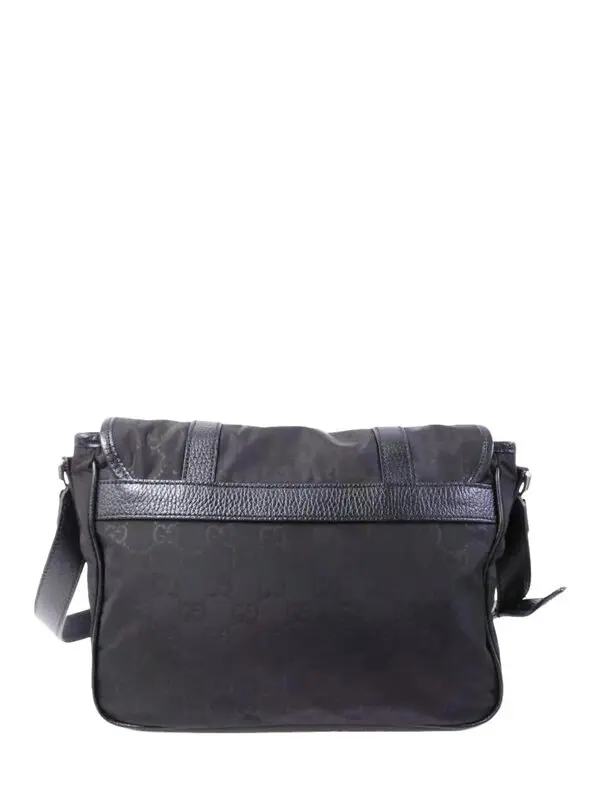 Gucci Gg Monogram Messenger Bag - Black