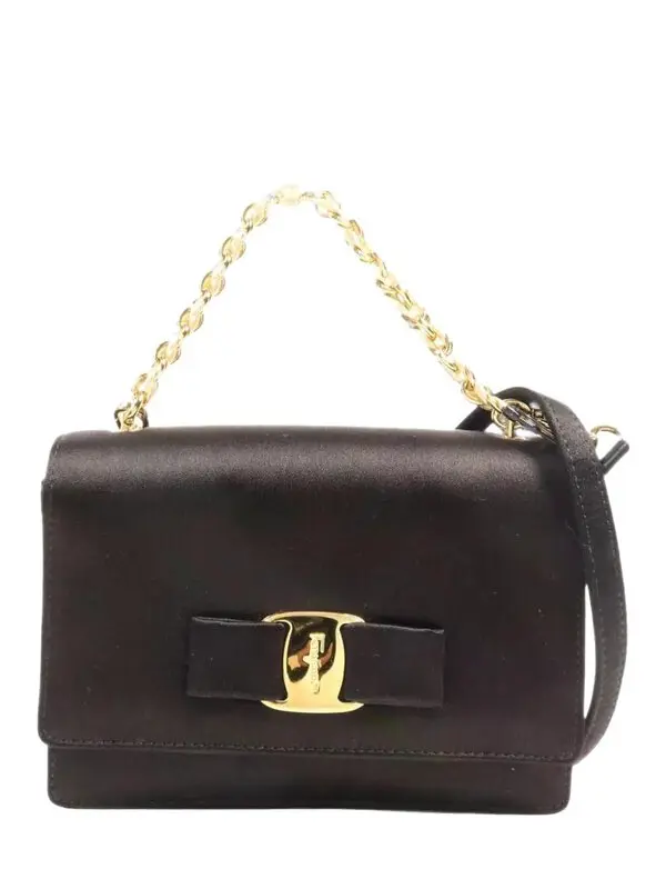 FERRAGAMO Vara Bow Shoulder Bag - Black