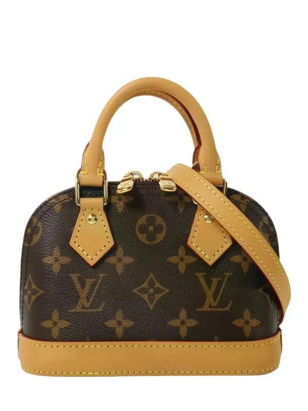 LOUIS VUITTON Nano Alma Monogram Tote Bag - Brown