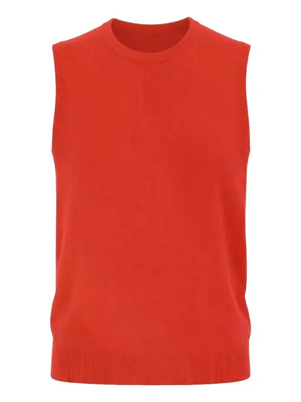 Malo Sleeveless Cashmere Sweater - Red