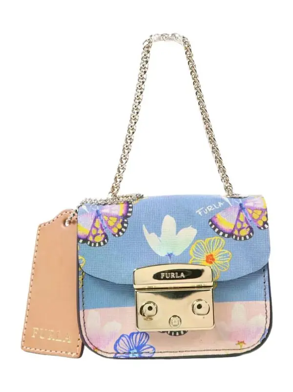 Furla Mini Metropolis Butterfly-print Handbag - Blue