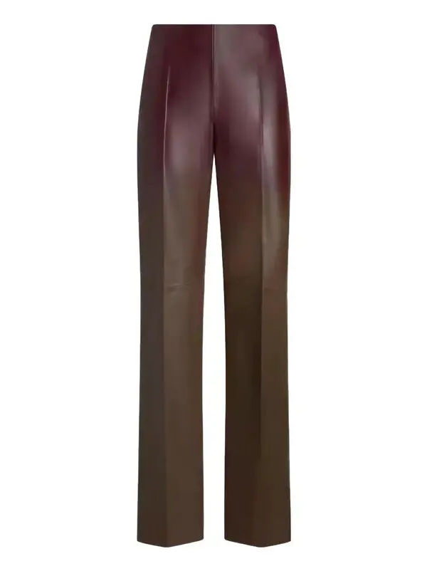 Etro Degradé Leather Trousers - Brown