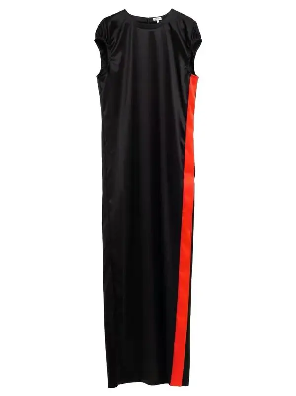 Loewe Maxi Dress With Contrast Stripe - Black