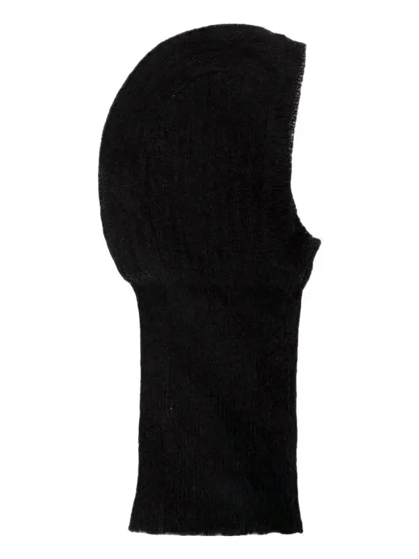 ANN DEMEULEMEESTER Ribbed Knit Balaclava - Black