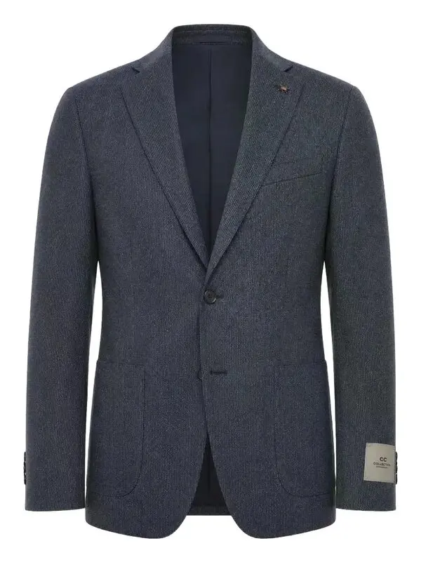 Corneliani Single-breasted Patch-pocket Blazer - Blue