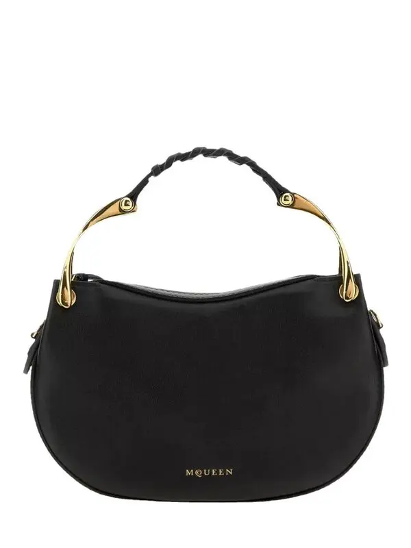 Alexander McQueen Mini Wishbone Clutch Bag - Black
