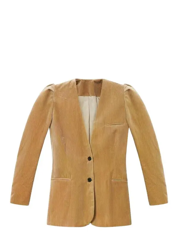 Isabel Marant Étoile Fereole Velvet Pinstripe Jacket - Yellow