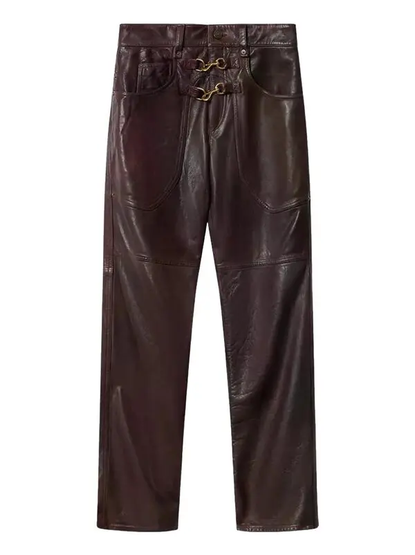 Isabel Marant Étoile Brinley Leather Trousers - Brown