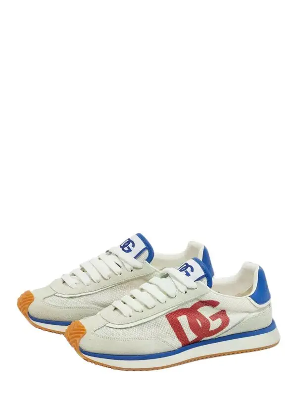Dolce & Gabbana Dg Logo Print Lace Up Low Top Sneakers - Grey