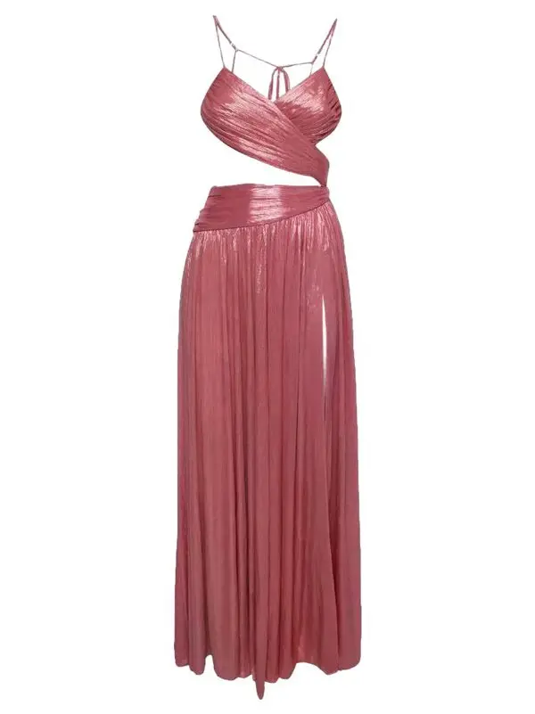 Retrofete Aglaia Pleated Maxi Dress - Pink