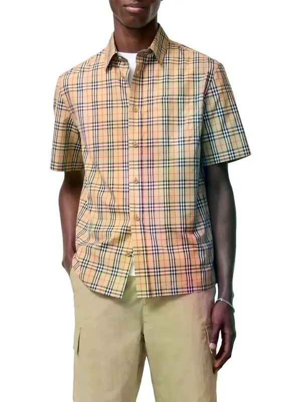 Burberry Relaxed-fit Check Cotton Shirt - Neutrals