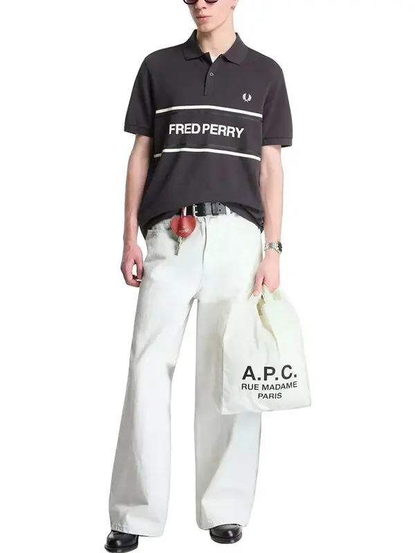 Fred Perry Graphic-print Polo Shirt - Grey