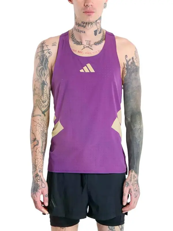 Adidas Adizero Road To Records Tank Top - Purple