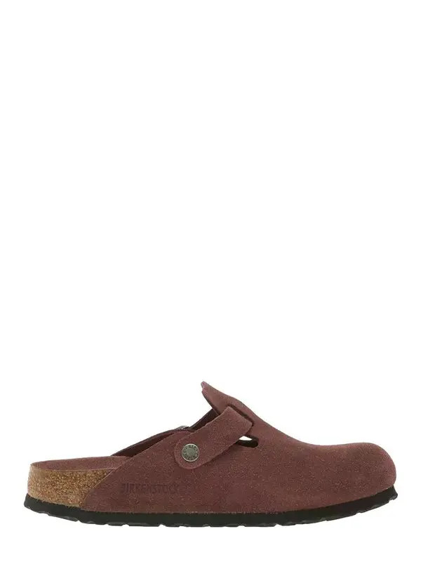 BIRKENSTOCK Boston Suede Mules - Brown