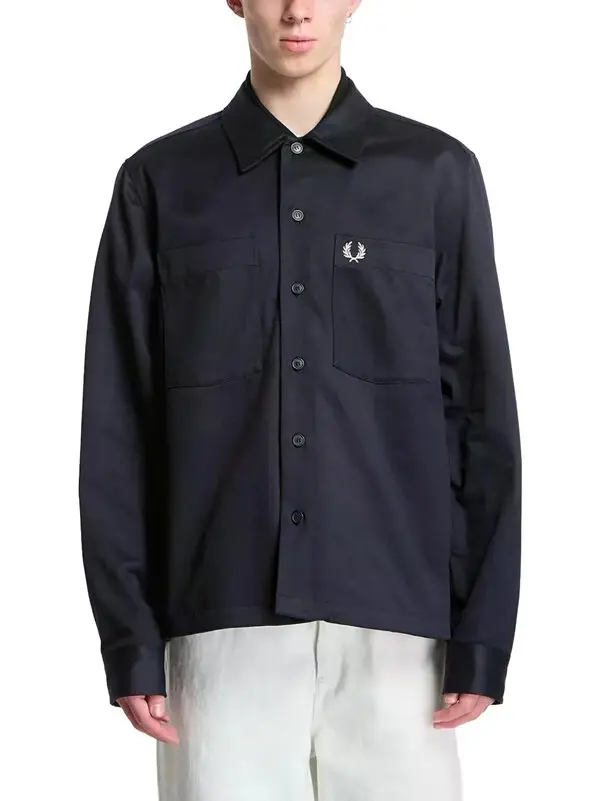 Fred Perry Twill Overshirt - Blue