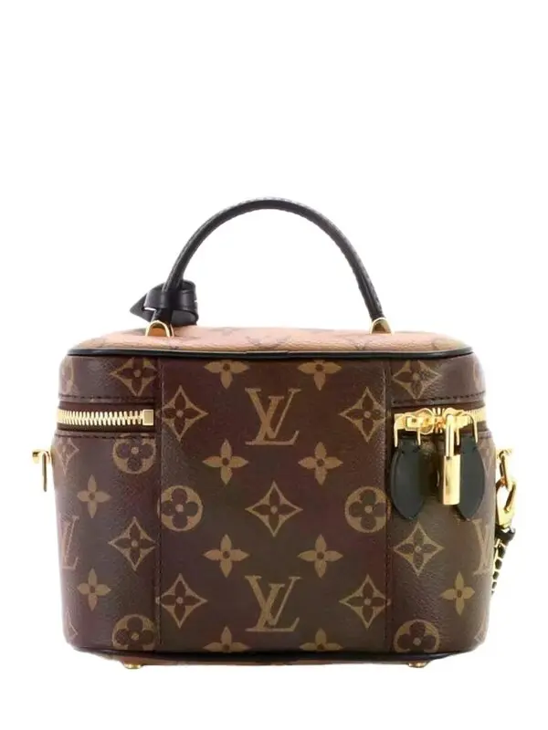 LOUIS VUITTON Reverse Monogram Canvas Pm Satchel Handbag - Brown