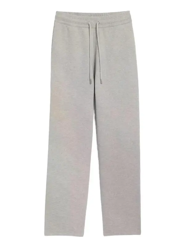 AMI Paris Cotton Track Pants With De Coeur - Grey