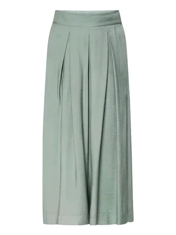 BETTY BARCLAY Pleated Wide-leg Trousers - Green