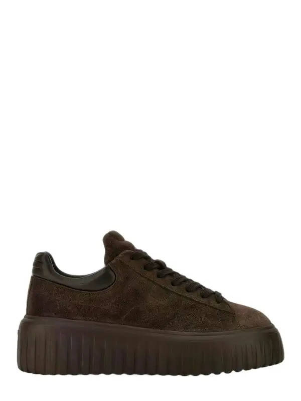 Hogan H-stripes Suede Sneakers - Brown