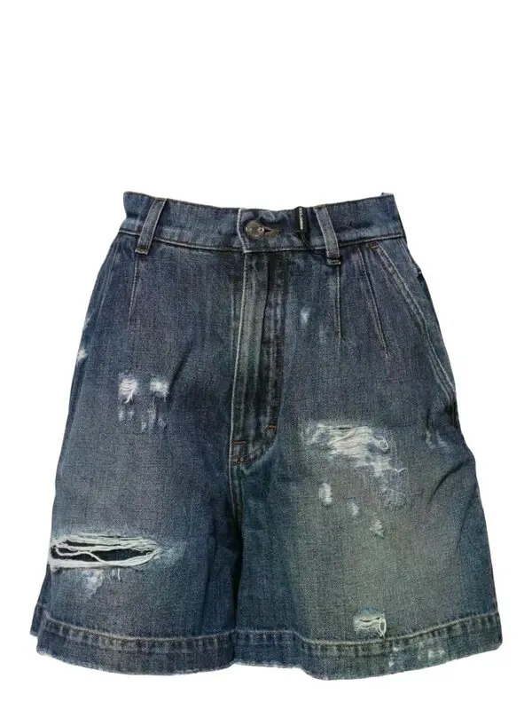 Dolce & Gabbana Knee-length Denim Shorts - Blue