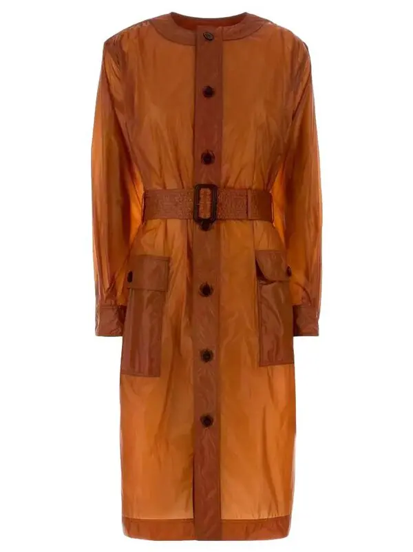 Saint Laurent Belted Button-down Midi Dress - Brown