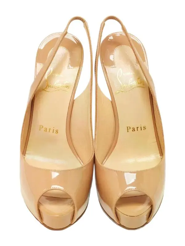 CHRISTIAN LOUBOUTIN Private Number Platform Sandals - Neutrals