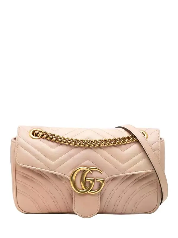 Gucci Gg Marmont Matelassé Leather Shoulder Bag - Pink