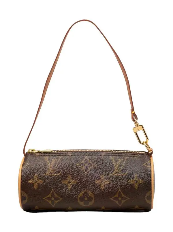 LOUIS VUITTON Monogram Papillon Pochette Handbag - Brown