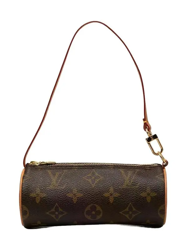 LOUIS VUITTON Monogram Papillon Pochette Handbag - Brown