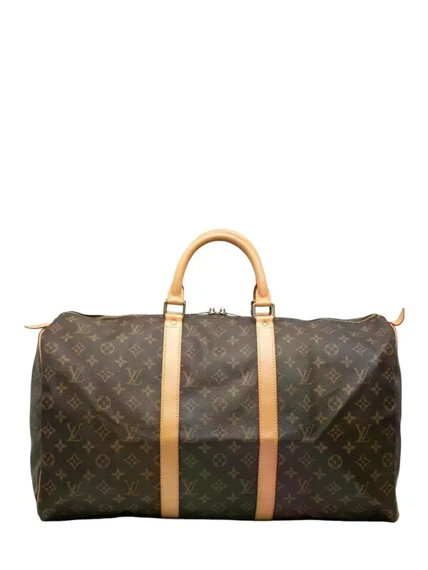 LOUIS VUITTON 1996 Monogram Keepall 50 Travel Bag - Brown