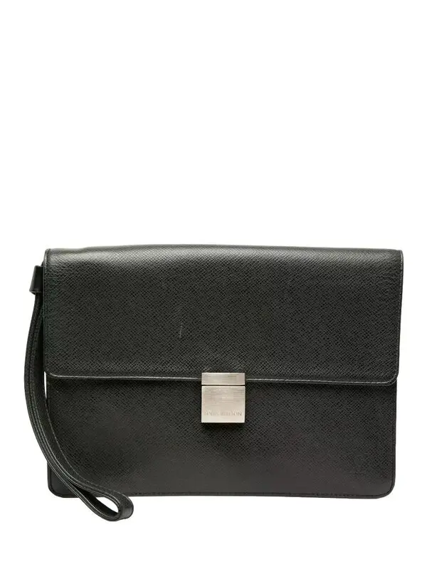 LOUIS VUITTON 2004 Taiga Selenga Clutch Bag - Black