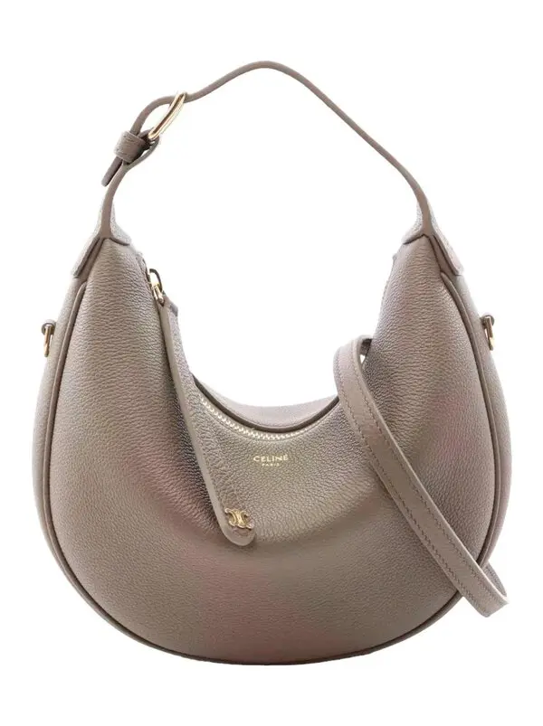 Celine Leather Satchel - Grey