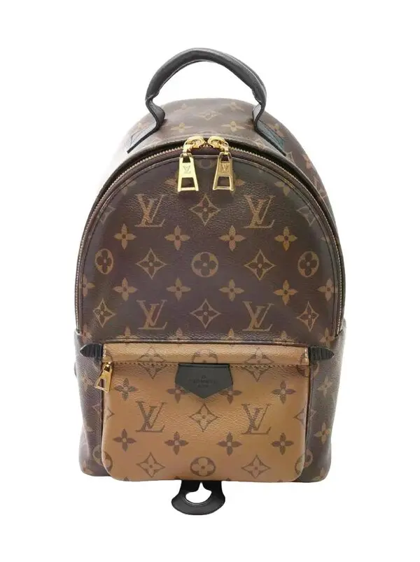 LOUIS VUITTON 2020 Monogram Reverse Palm Springs Pm Backpack - Brown