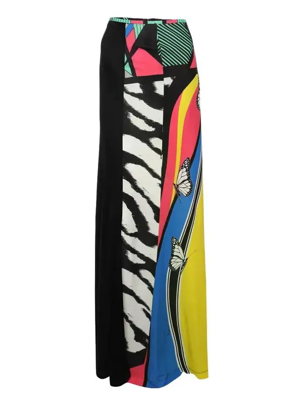 Roberto Cavalli Printed Maxi Skirt - Black