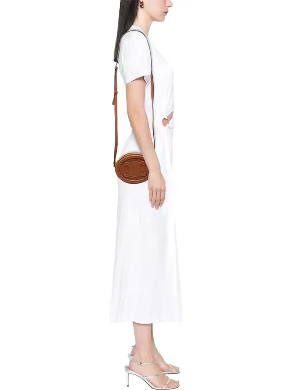 Celine Small Calfskin Cuir Triomphe Oval Crossbody Bag - Brown