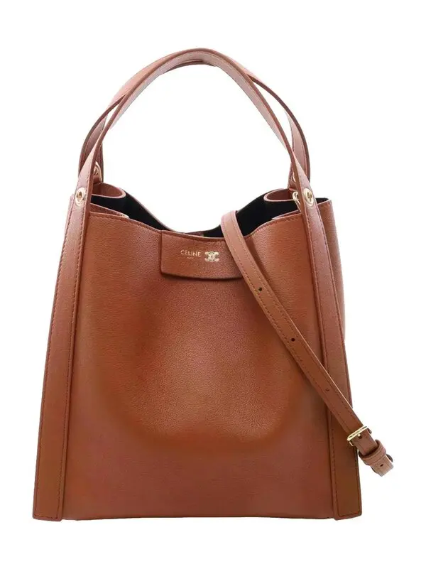 Celine Small Leather Cube Bag Satchel - Brown