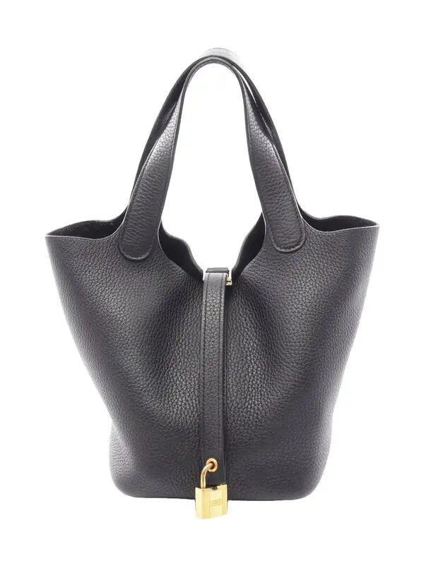 Hermès Clemence Picotin Lock 18 Handbag - Black