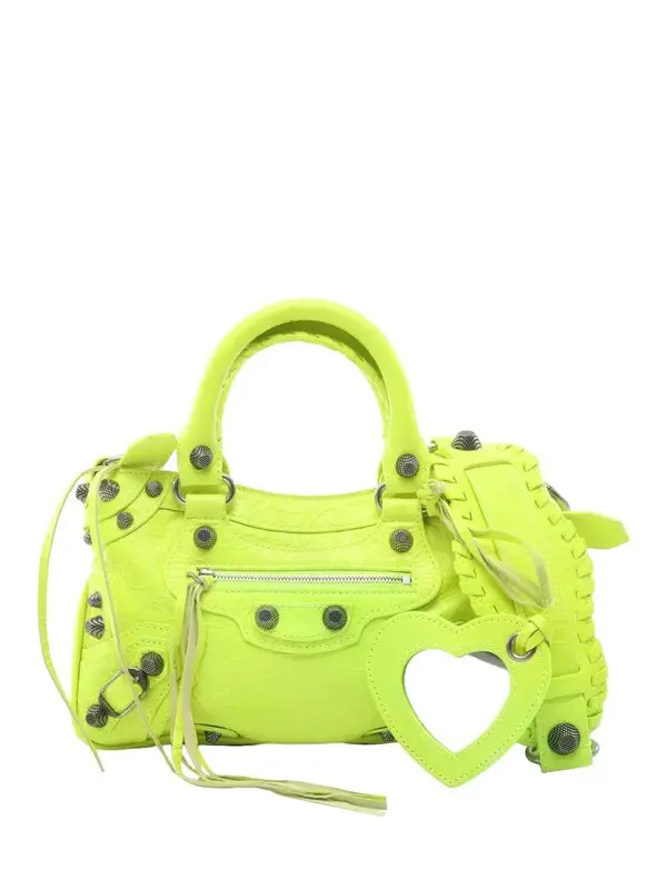 Balenciaga Arena Lambskin Neo Cagole Xs Satchel - Yellow