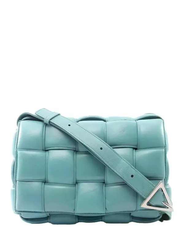 Bottega Veneta Nappa Intrecciato Padded Cassette Crossbody Bag - Blue