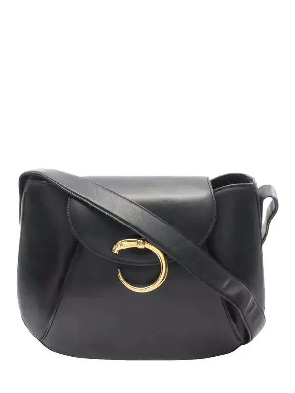 Cartier Leather Panthere Crossbody Bag - Black