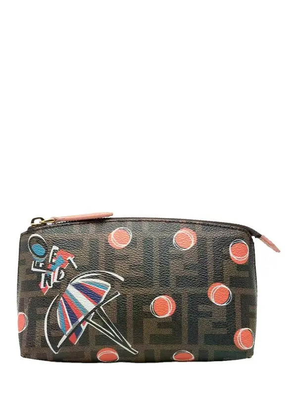 Fendi Zucca Monogram Pouch - Brown