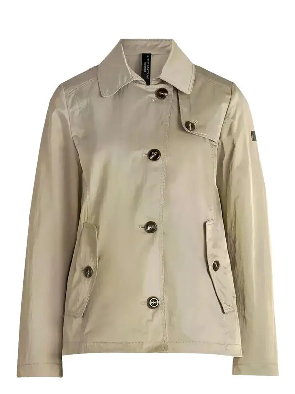 BETTY BARCLAY Button-down Collared Coat - Brown
