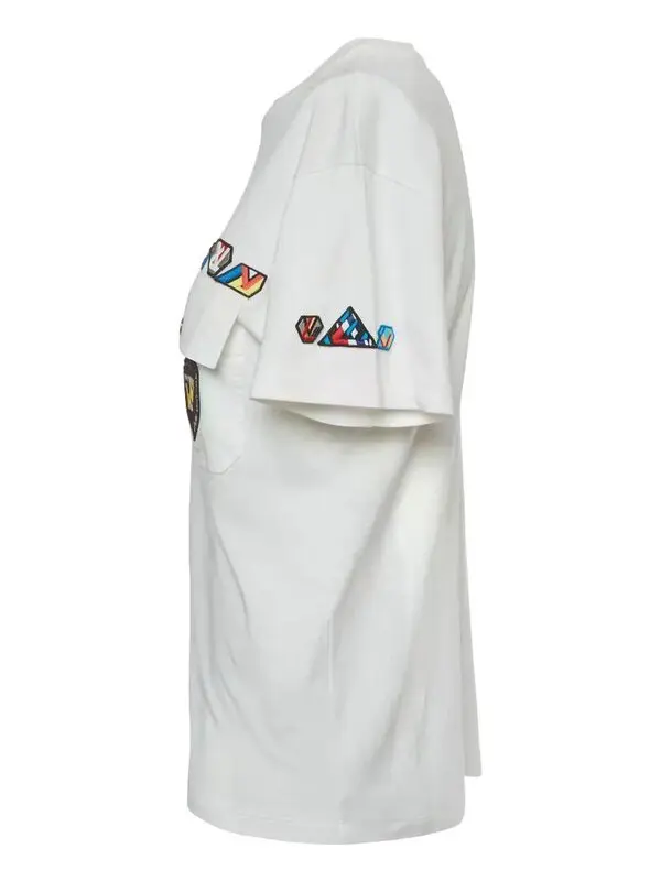 LOUIS VUITTON Embellished Chest Pocket T-shirt - White