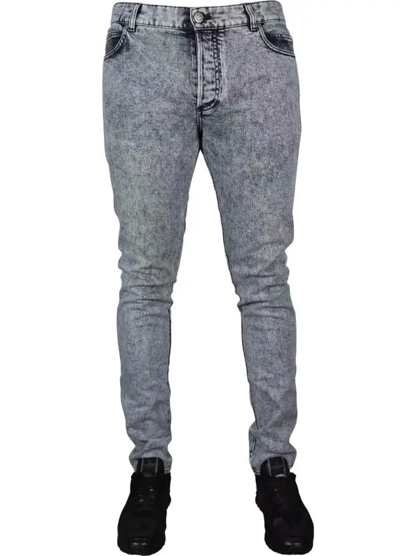 Balmain Faded Effect Jeans - Grey