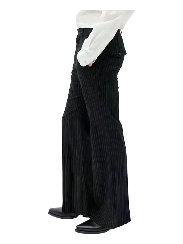 ANN DEMEULEMEESTER Stefan Pinstriped Trousers - Black