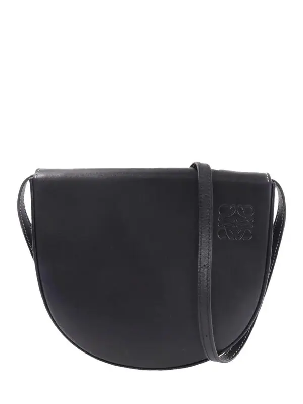 Loewe Anagram Embossed Shoulder Bag - Black