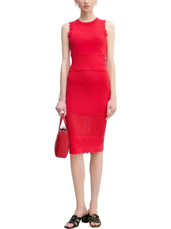 GAUDI Scalloped Knit Vest - Red
