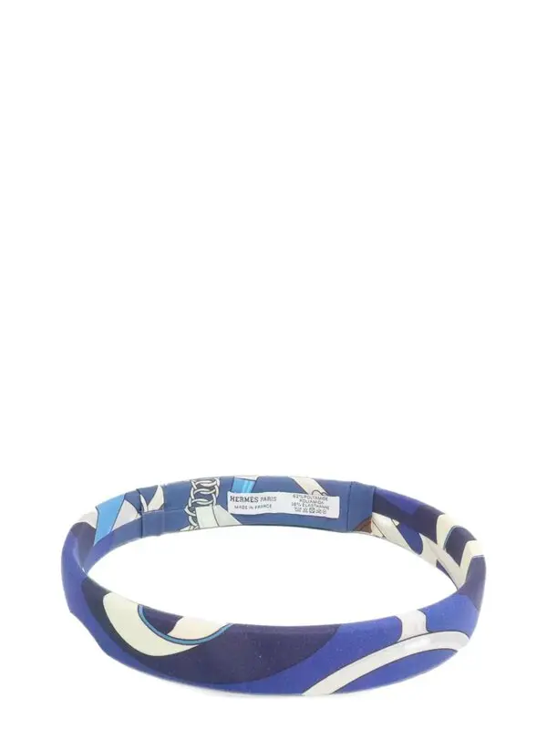 Hermès Graphic Print Hairband - Blue